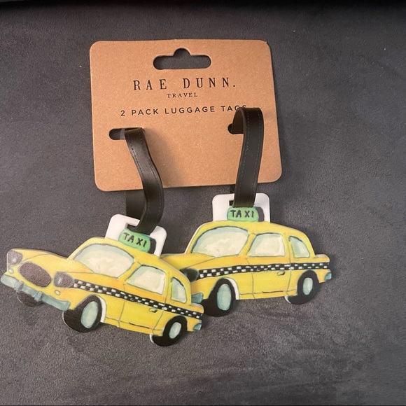 Rae Dunn | Accessories | Rae Dunn Taxi Cab Luggage Tags | Poshmark